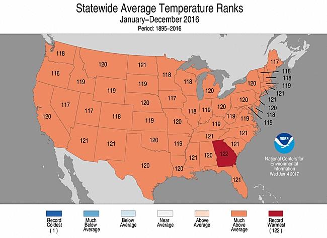 2016 Was Georgia’s Warmest Year On Record – WABE