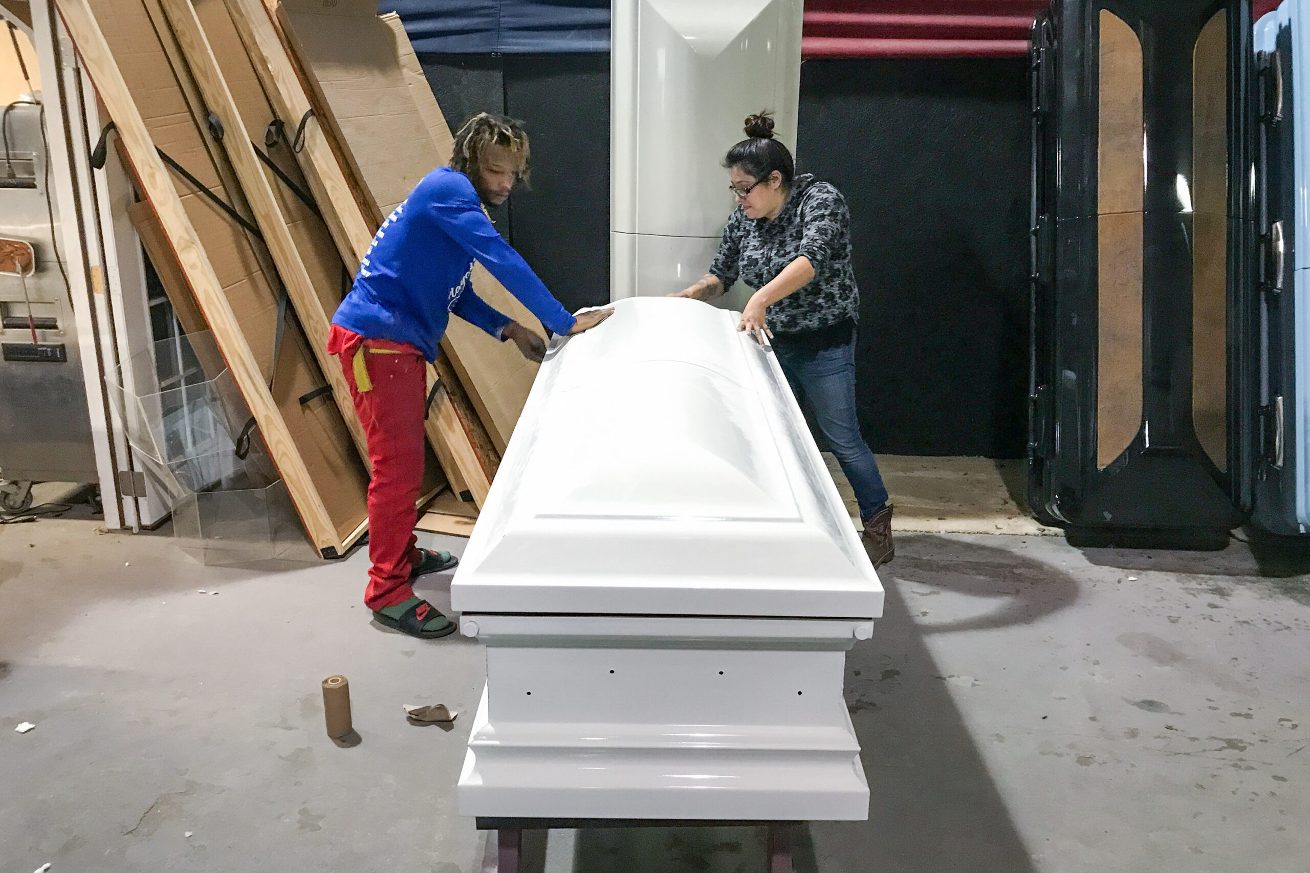 With Shiny Pink And Camo, Casket Designer Honors Texas Shooting Victims ...