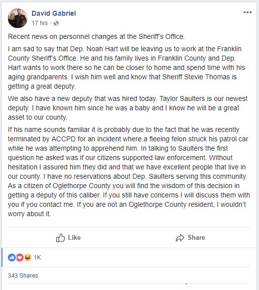 Ga. Sheriff Hires Officer Fired For Hitting Suspect With Patrol Car – WABE