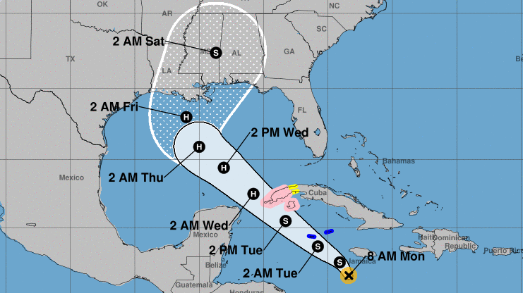 Tropical Storm Delta Forms, Is Forecast To Hit Gulf Coast As Hurricane ...