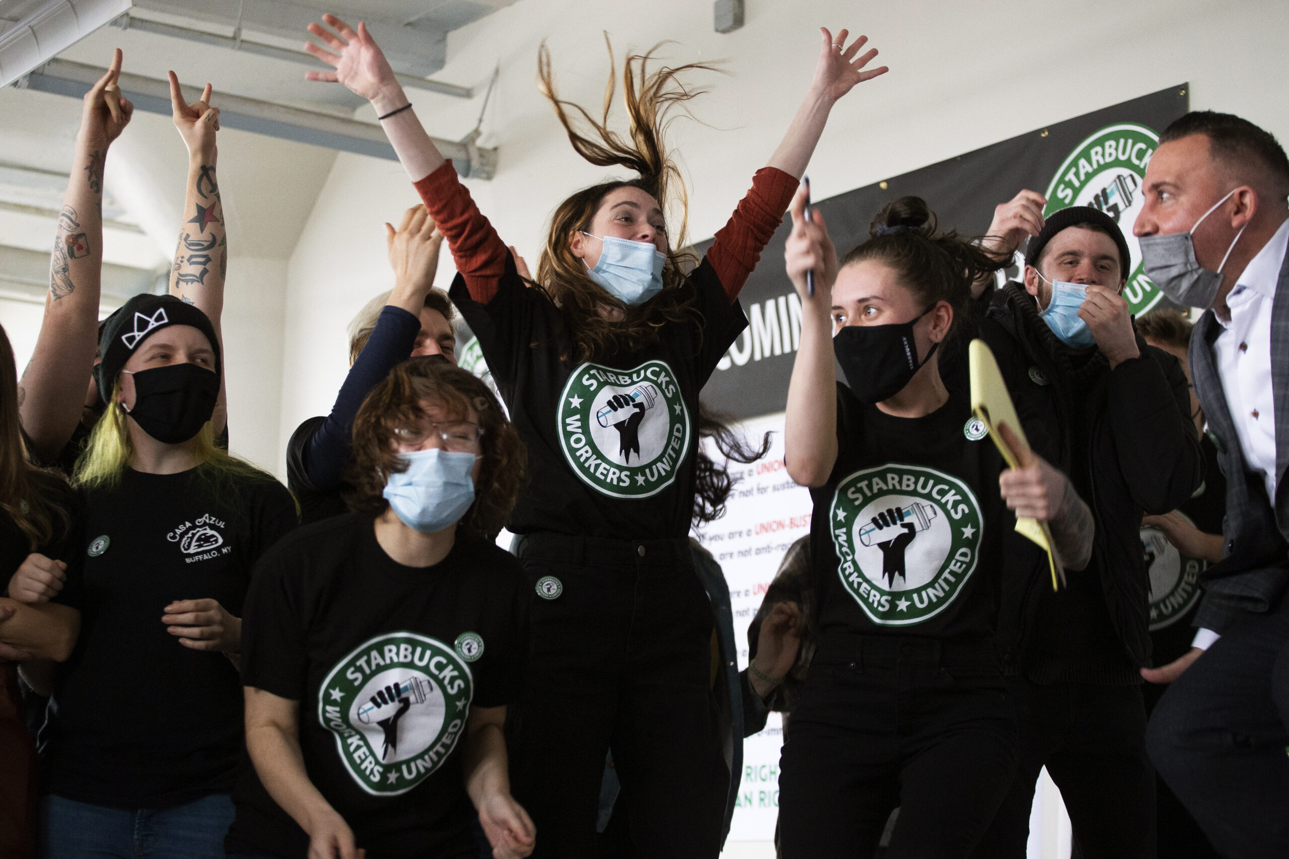 Starbucks workers form their 1st union in the U.S. in a big win for ...