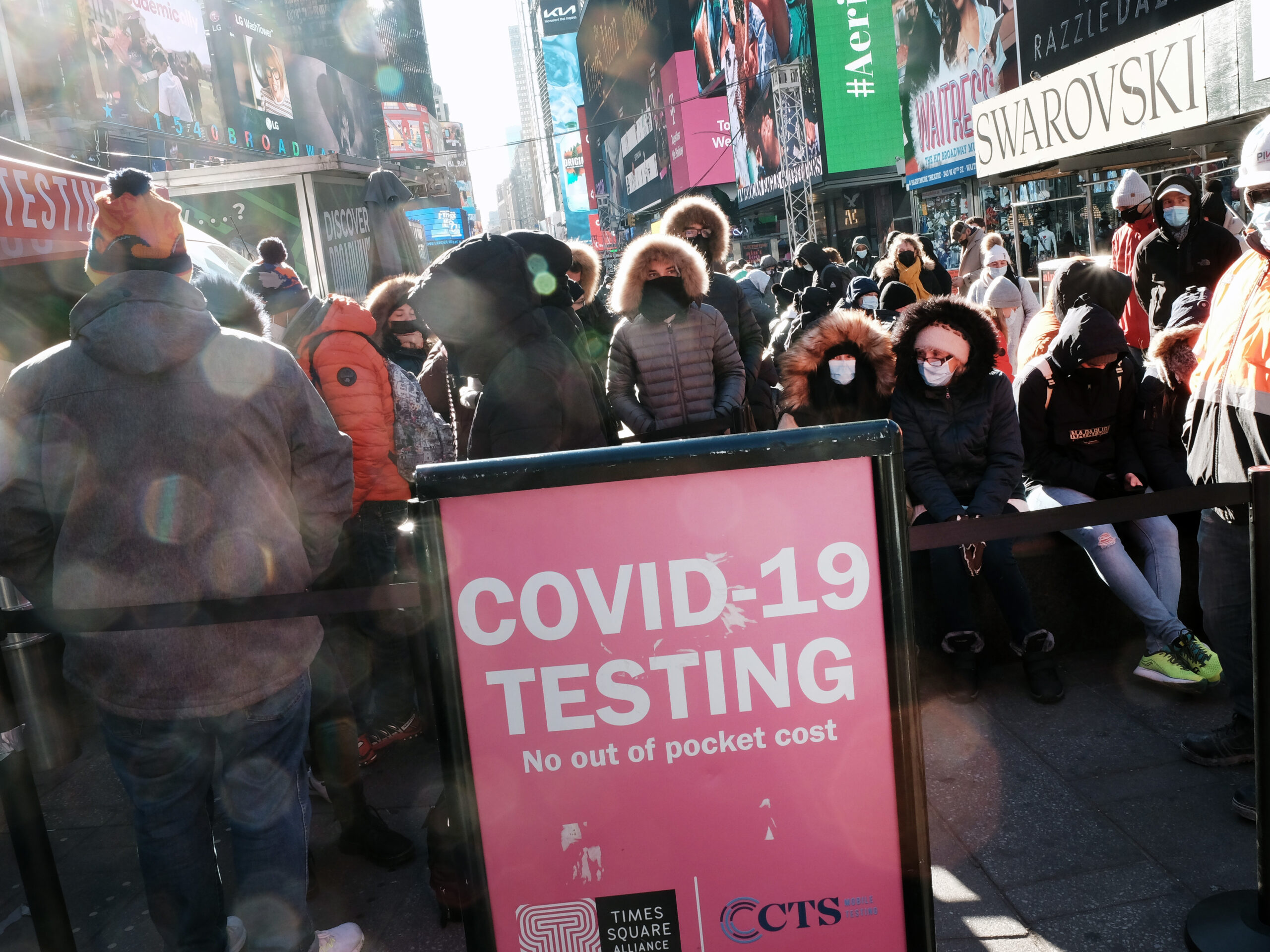 People face long lines as they rush to get tested for COVID ahead of ...