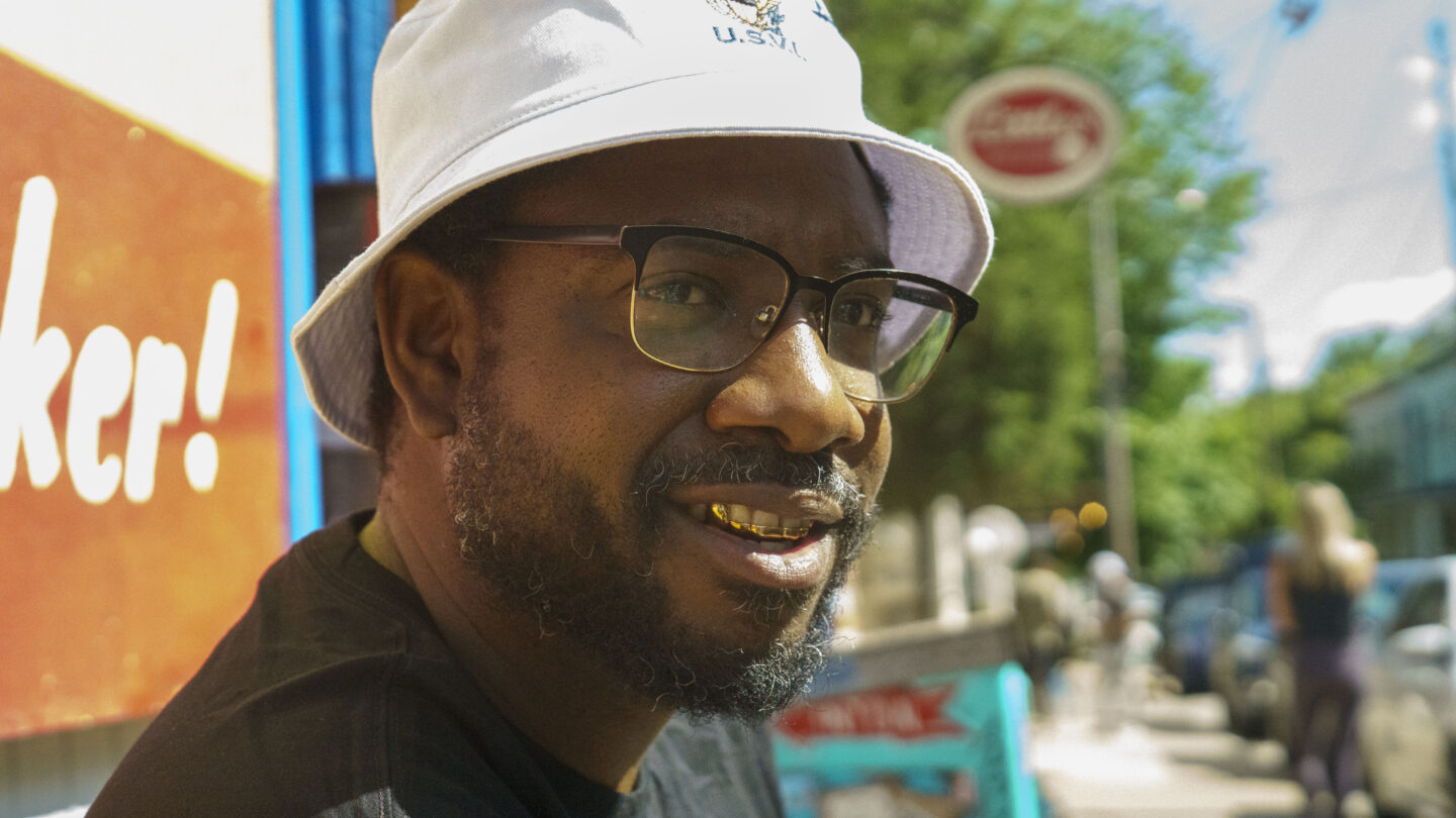 Artist Sean Fahie uses graphic design, watercolor and acrylic paint to ...