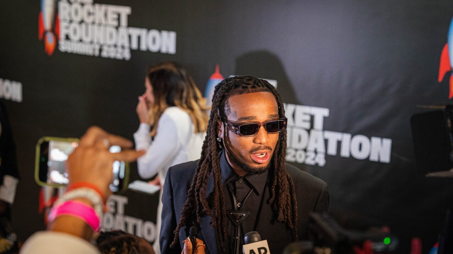 Quavo hosts summit against gun violence in Atlanta featuring VP Kamala ...