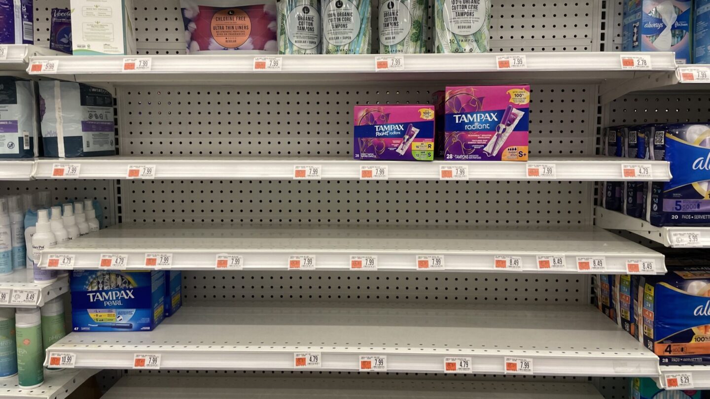 Tampons are the latest supply chain casualty. Women took notice months ...