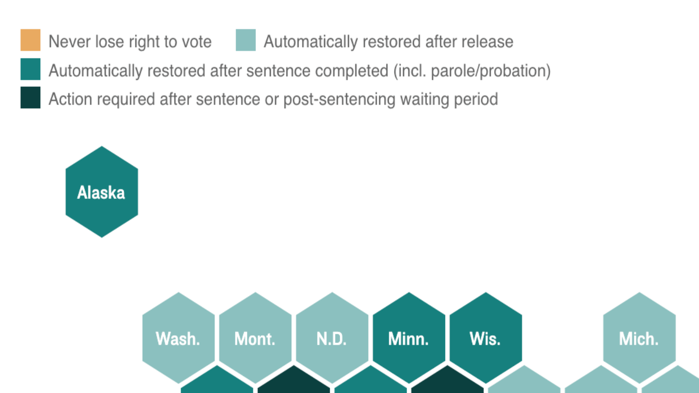 In the U.S., some 4.6 million people are disenfranchised due to a ...