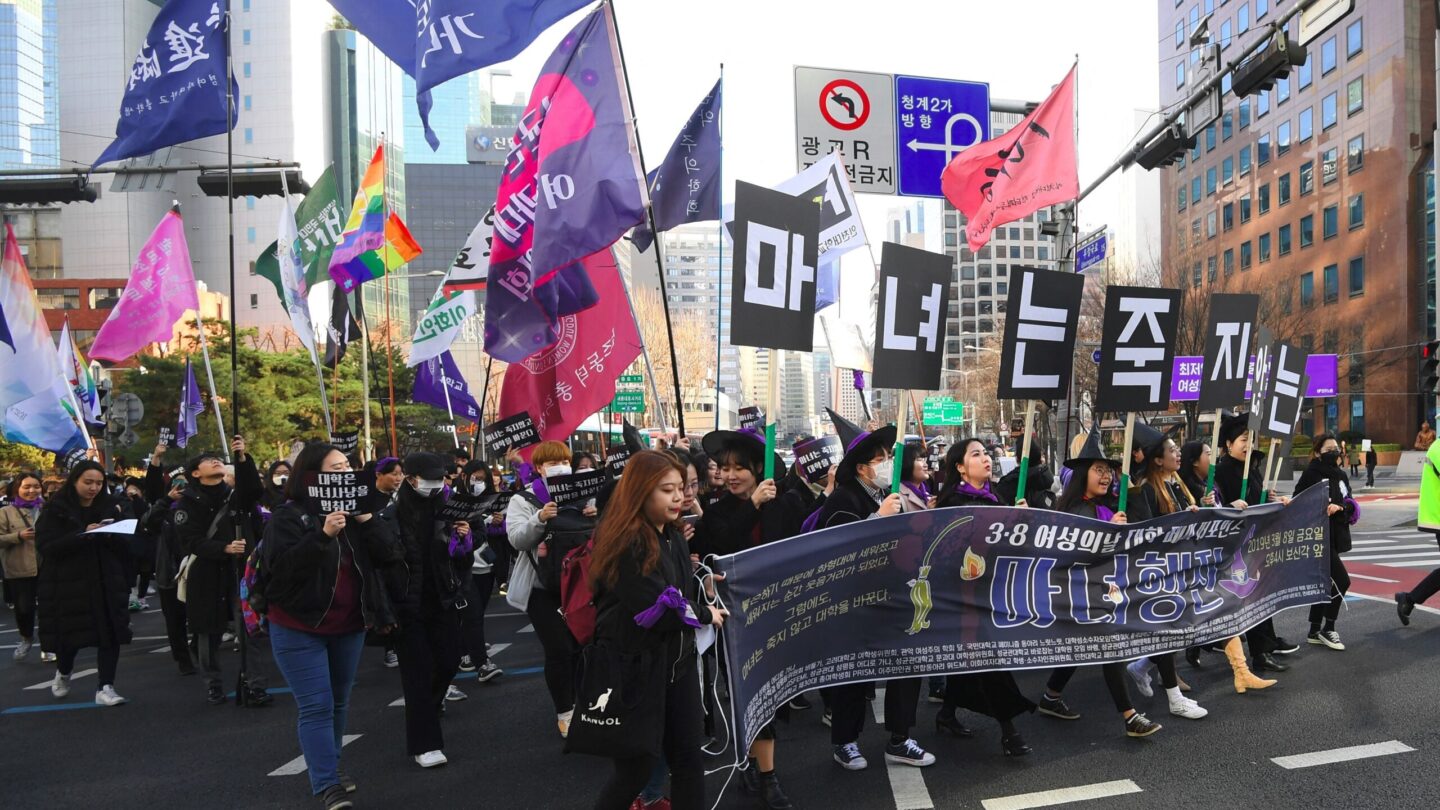Feminists are protesting against the wave of anti-feminism that’s swept ...