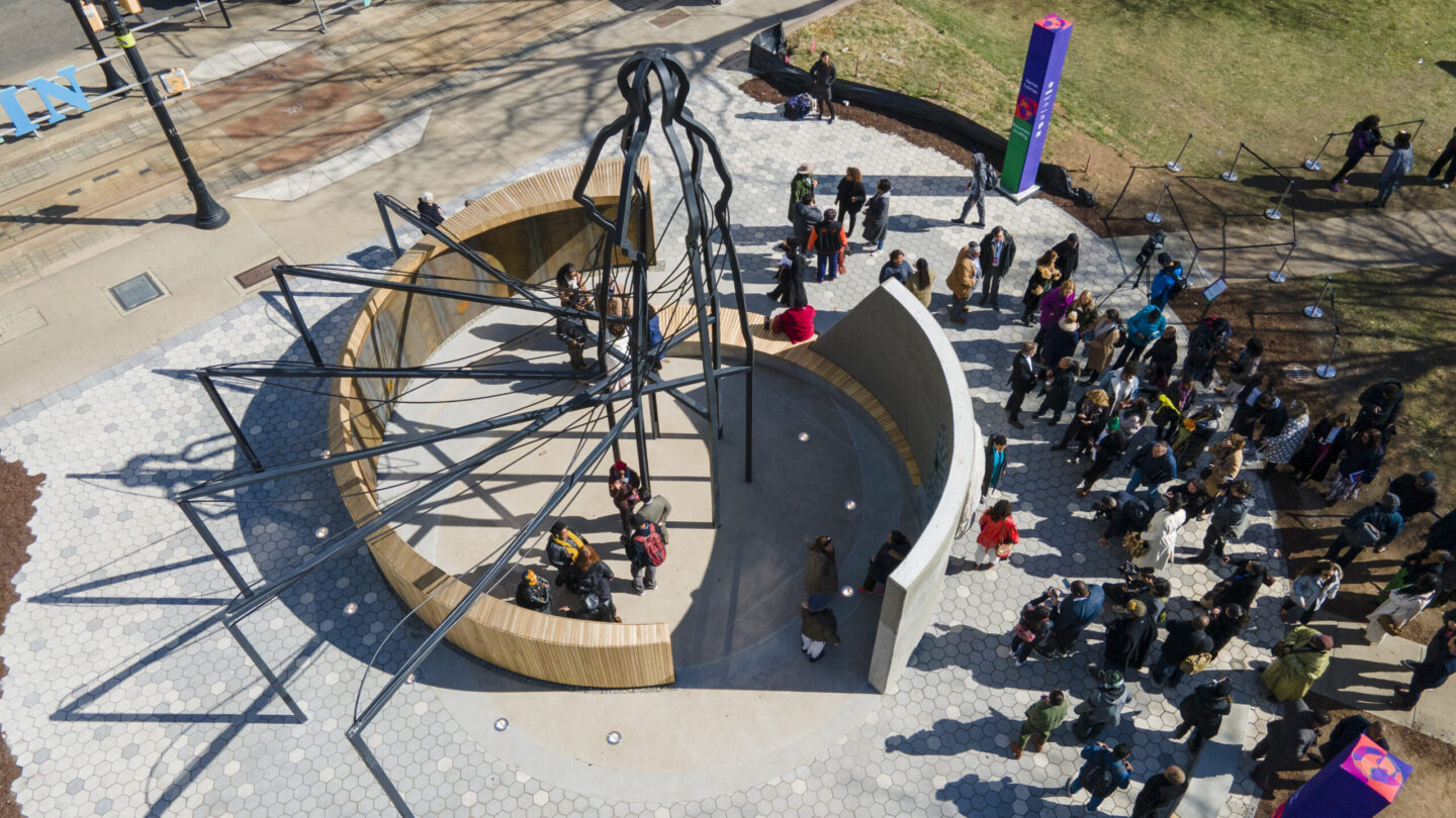 A monument of Harriet Tubman now replaces a statue of Christopher ...